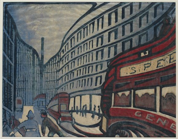 Bonhams : Claude Flight (British, 1881-1955) Speed Linocut printed in ...