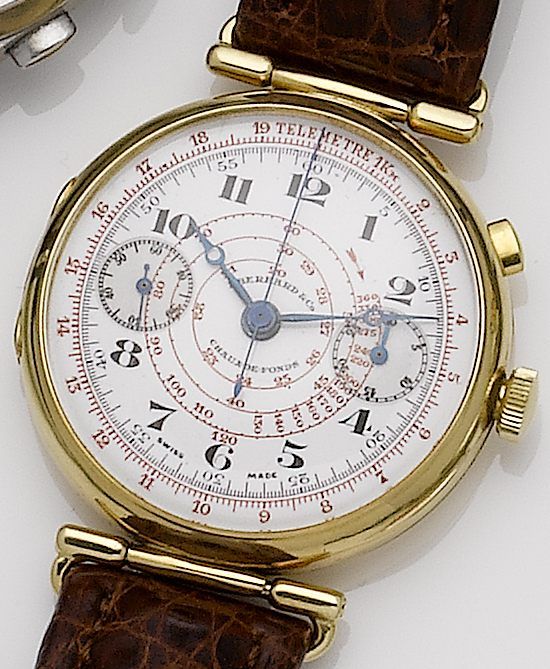 Bonhams : Eberhard & Co. An 18ct gold manual wind single button ...
