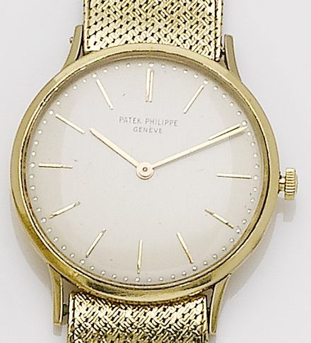 Bonhams : Patek Philippe. An 18ct gold manual wind bracelet ...