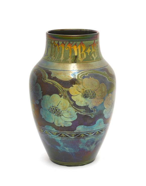 Bonhams : Gordon Forsyth for Pilkington Royal Lancastrian a Lustre Vase ...
