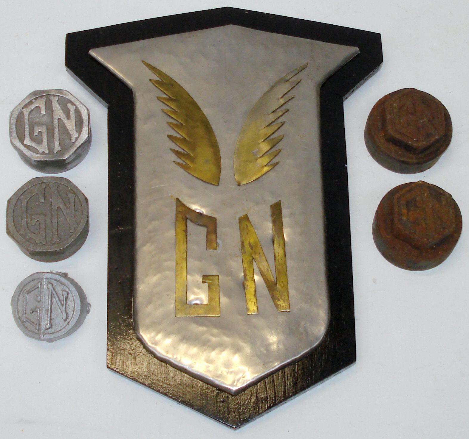 Bonhams Cars : Stafford East's GN garage emblem,