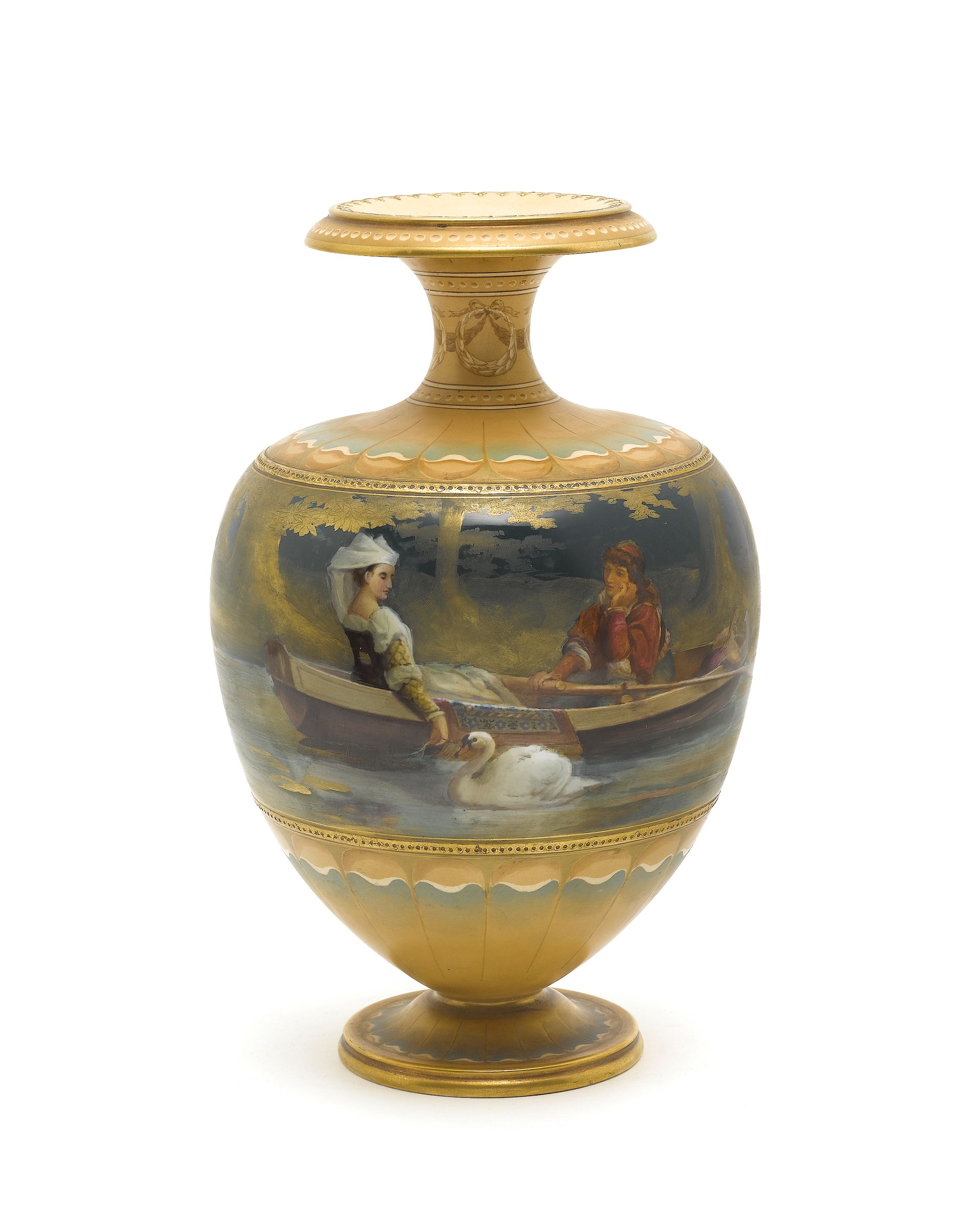 Bonhams : Doulton Burslem an Ornate Vase with Medieval Figures in a ...