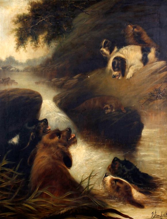 Bonhams : Edward Armfield (British, 1817-1896) Terriers ratting, and an ...