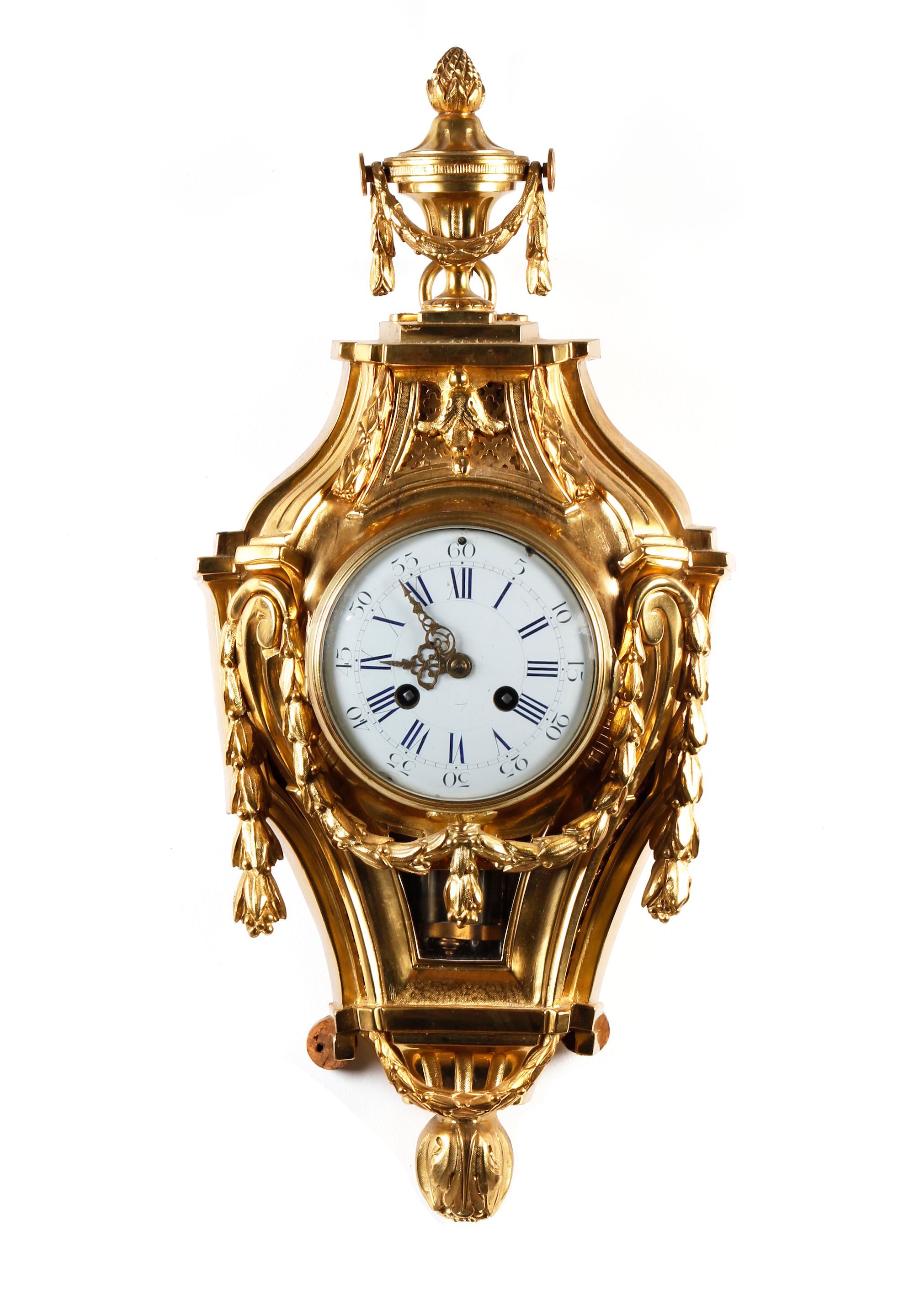 Bonhams : A mid 19th century French gilt-bronze cartel wall clock ...