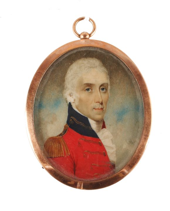 Bonhams : English School, circa 1800 An Officer, wearing red coatee ...