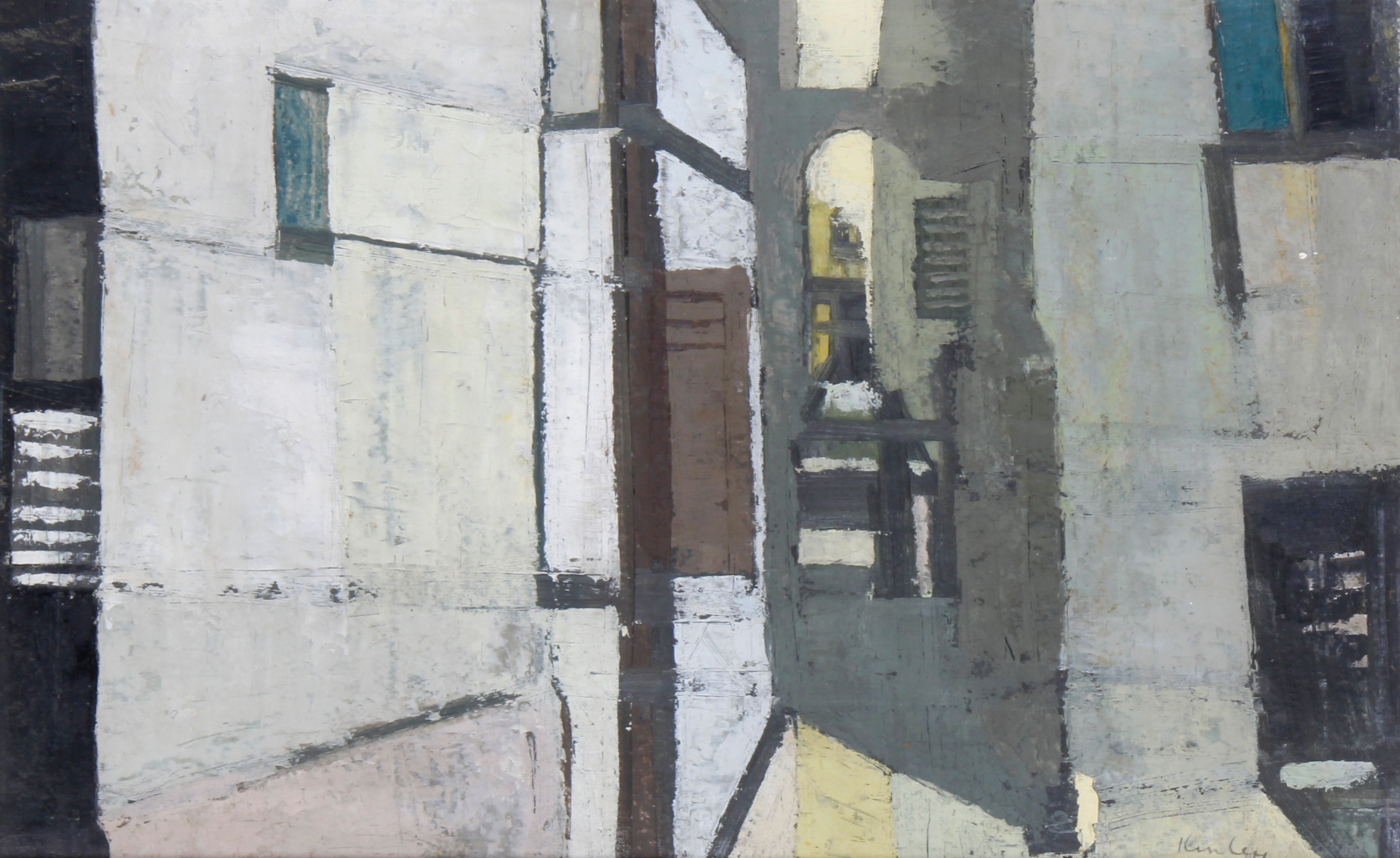 Bonhams : Peter Kinley (British, 1926-1988) Street scene