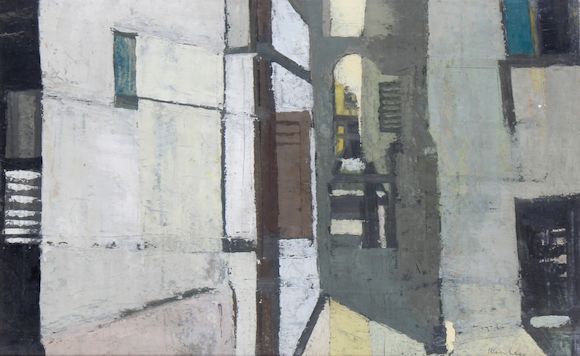 Bonhams : Peter Kinley (British, 1926-1988) Street scene