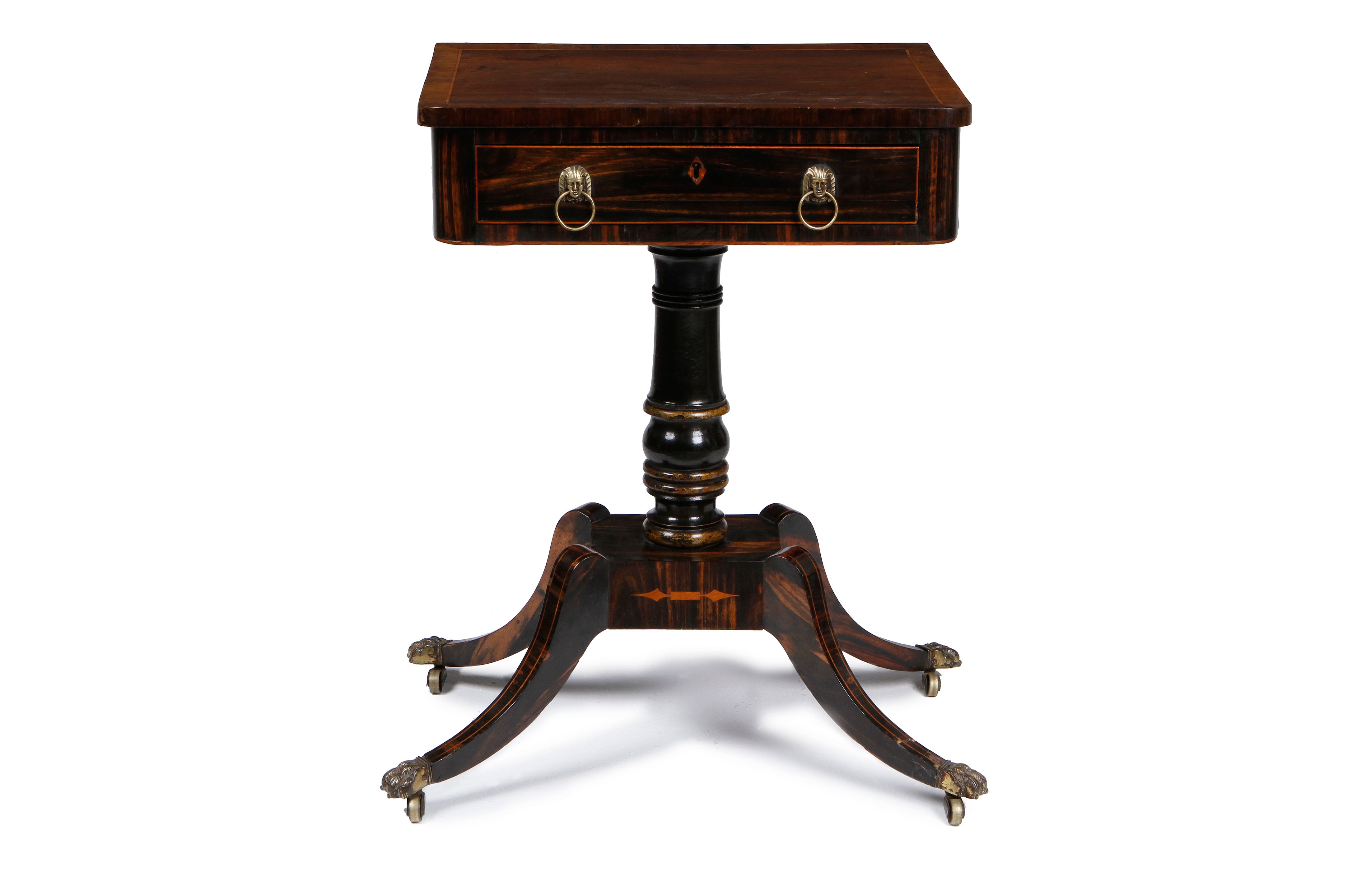 Bonhams : A Regency calamander work table