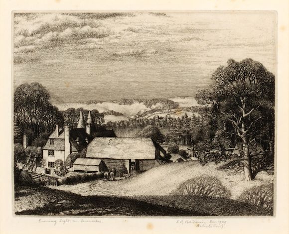 Bonhams : Stanley Roy Badmin RWS (British, 1906-1989) Evening light ...