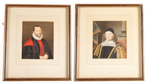 Bonhams : Sylvester Harding (British, 1745-1809) Two portrait ...