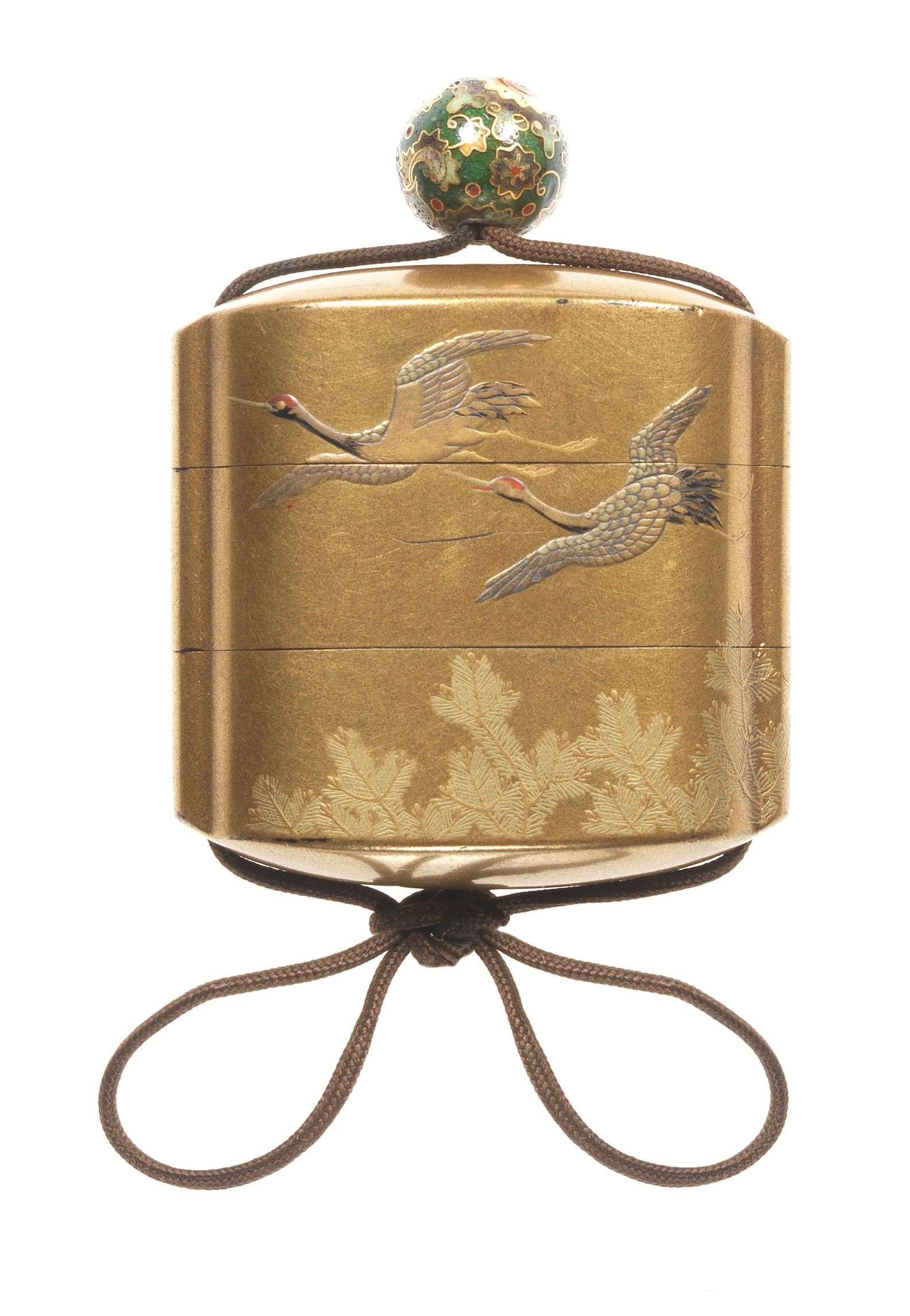 Bonhams : A gold lacquer miniature two-case inro By Hasegawa Shigeyoshi ...