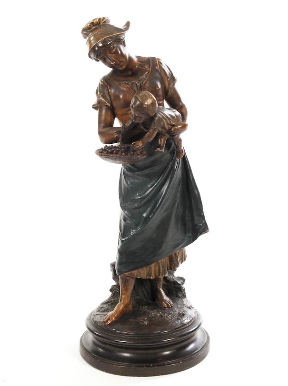 Bonhams : A painted terracotta figure, after René Charles Massé (French ...