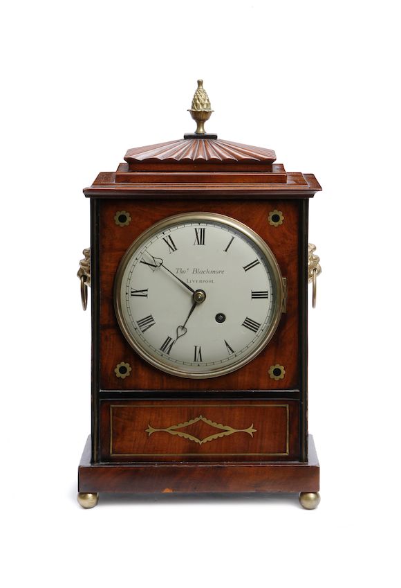 Bonhams : An early 19th century brass inlaid mahogany bracket timepiece ...
