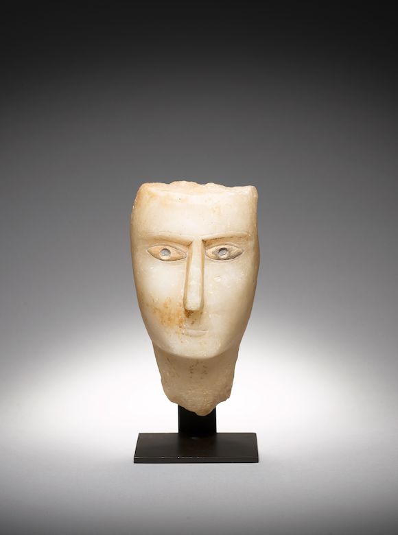 Bonhams : A South Arabian alabaster head