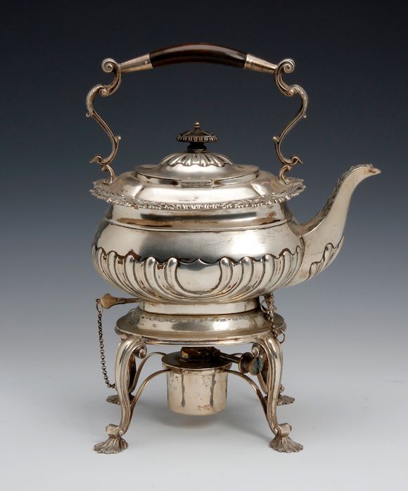 Bonhams : A Victorian tea kettle on stand by Goldsmiths & Silversmiths ...