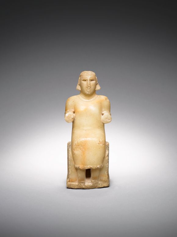 Bonhams : A South Arabian alabaster female figure