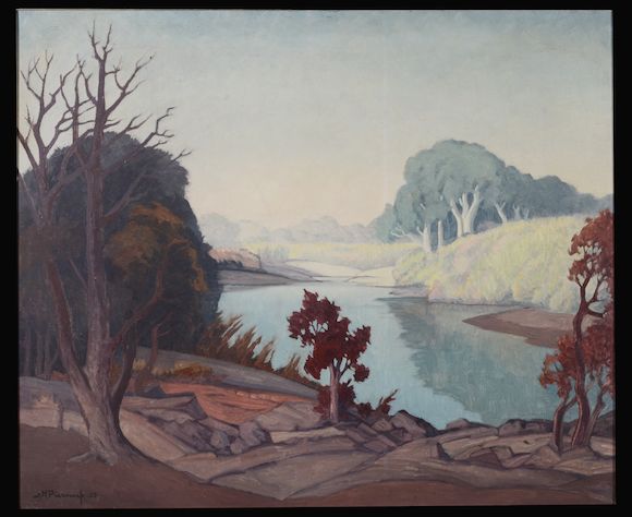 Bonhams : Jacob Hendrik Pierneef (South African, 1886-1957) Transvaal River