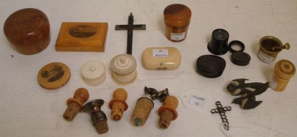 Bonhams : Two 19th Century Indian ivory turned and carved cylindrical ...