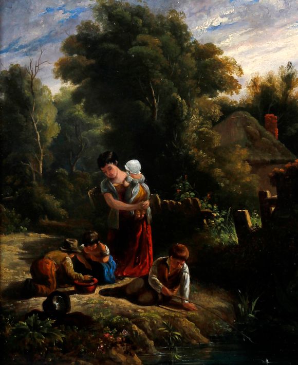 Bonhams : Circle of Thomas Webster (British, 1800-1886) The cottagers ...