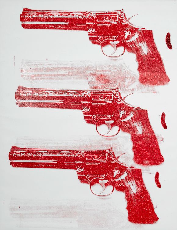 Bonhams : Russell Young (b. 1960) Elvis TCB Gun 2010 signed, dated 2010 ...