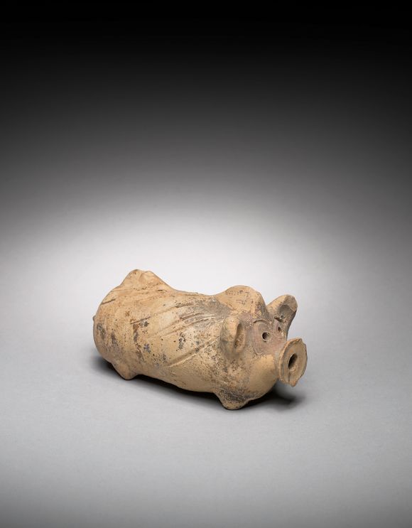 Bonhams : A Cypriot plain ware pottery pig rattle