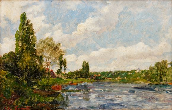 Bonhams : Victor Lecomte (French, 1856-1920) '"Cotes de Champigny" vues ...