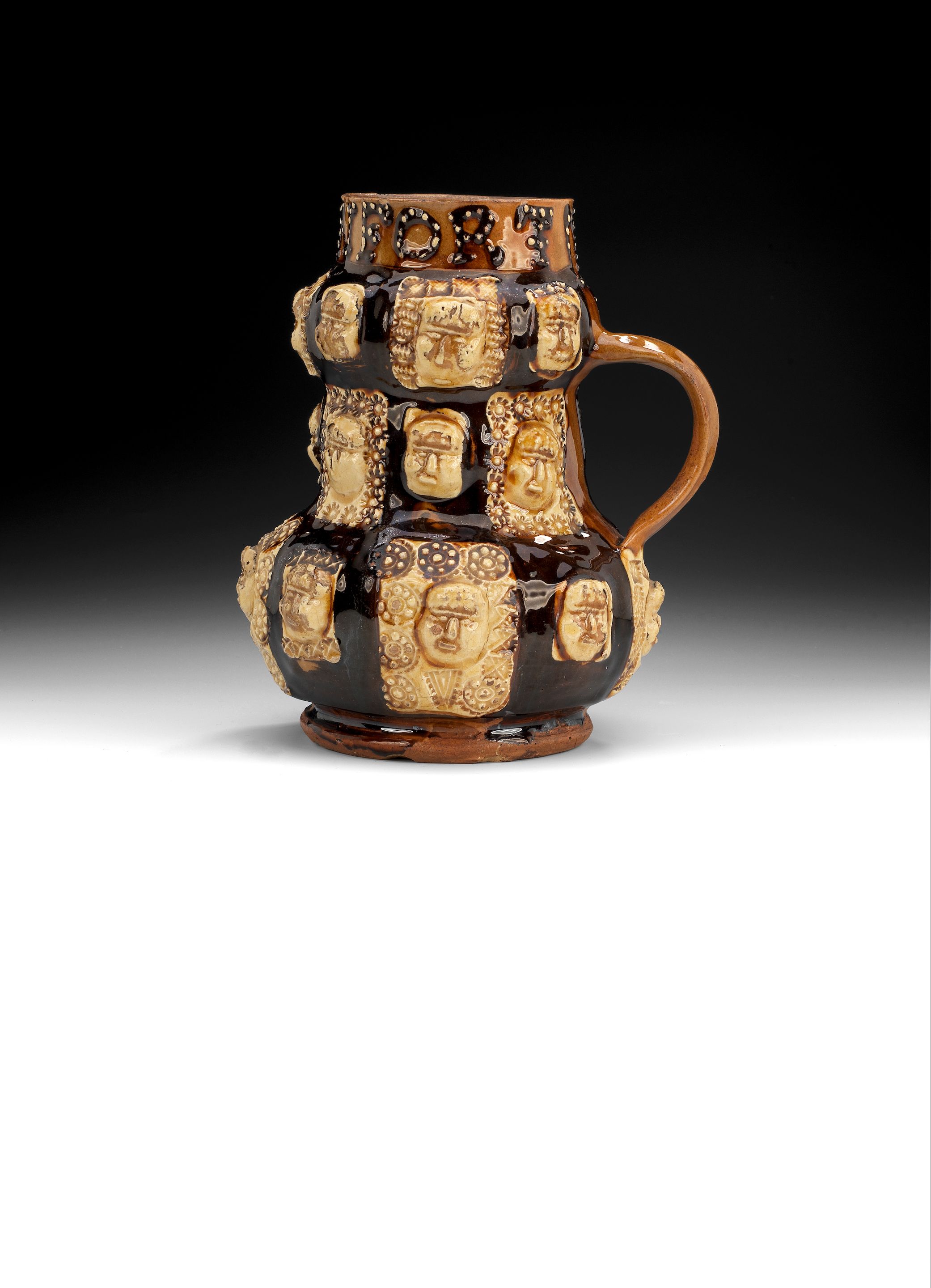 Bonhams : An important slipware tankard by John Sonfort, late 17th century