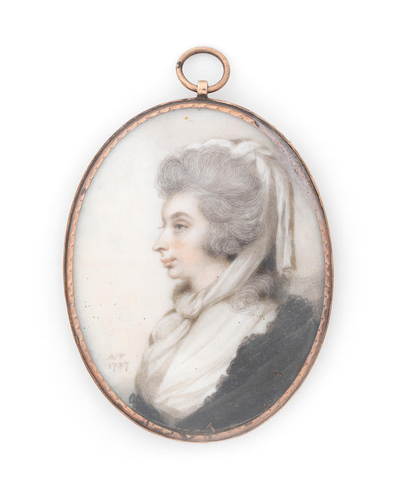 Bonhams Andrew Plimer British 1763 1837 A Lady Her Profile Turned