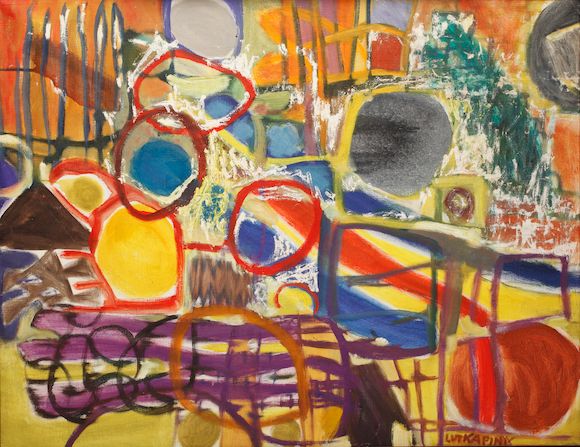 Bonhams : Lutka Pink (French, born 1916) Abstract composition