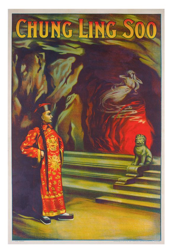 Bonhams : MAGIC POSTER - CHUNG LING SOO, large colour lithographed poster