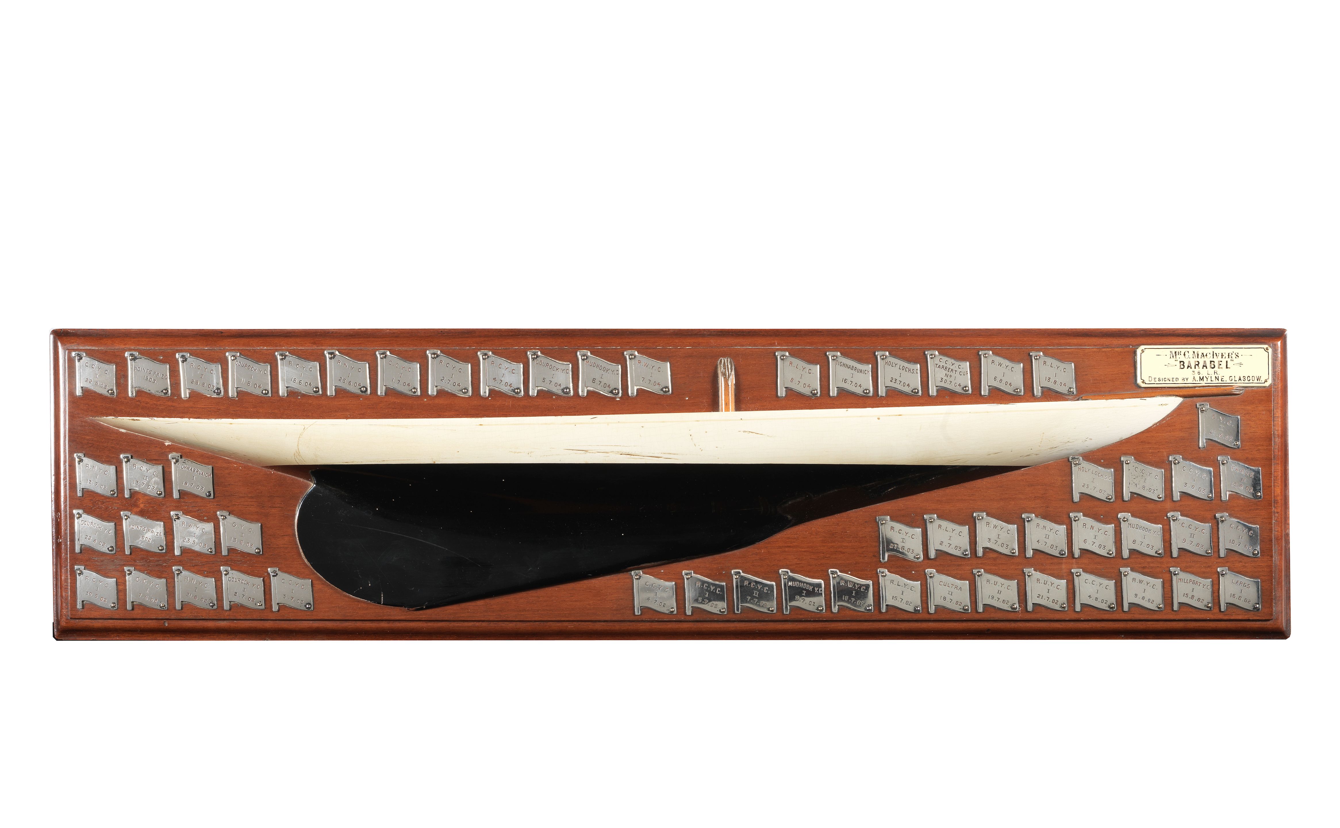 Bonhams : A Ship builders half model of the 36 Rater 'Barabel' designed ...