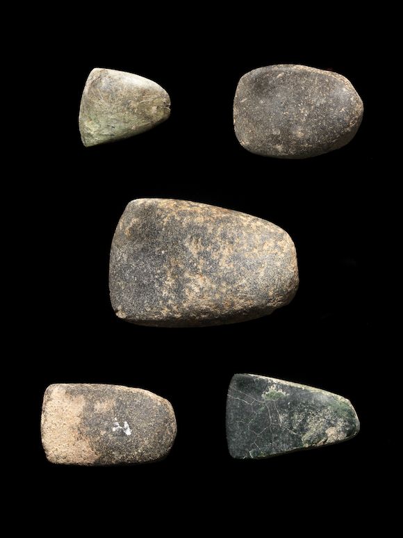 Bonhams : Five small stone polished axeheads 5