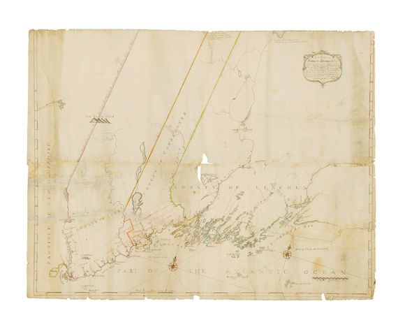Bonhams : COLONIAL MASSACHUSETTS SMALL (JOHN) Untitled map of the ...