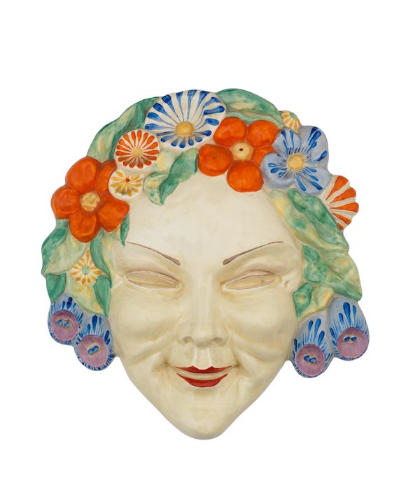 Bonhams : Clarice Cliff for Newport Pottery 'Flora' a Large Wall Mask ...