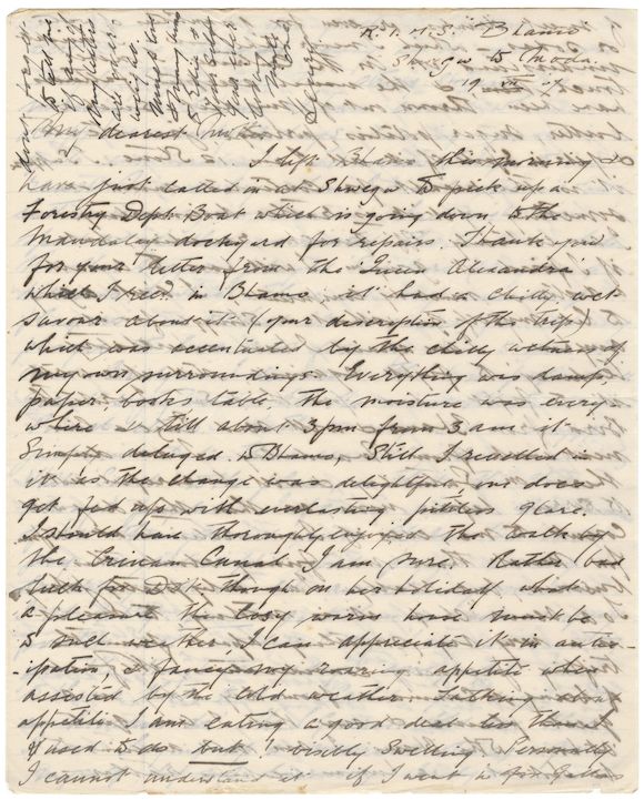 Bonhams : BOWERS (HENRY ROBERTSON, 'Birdie') Three autograph letters ...