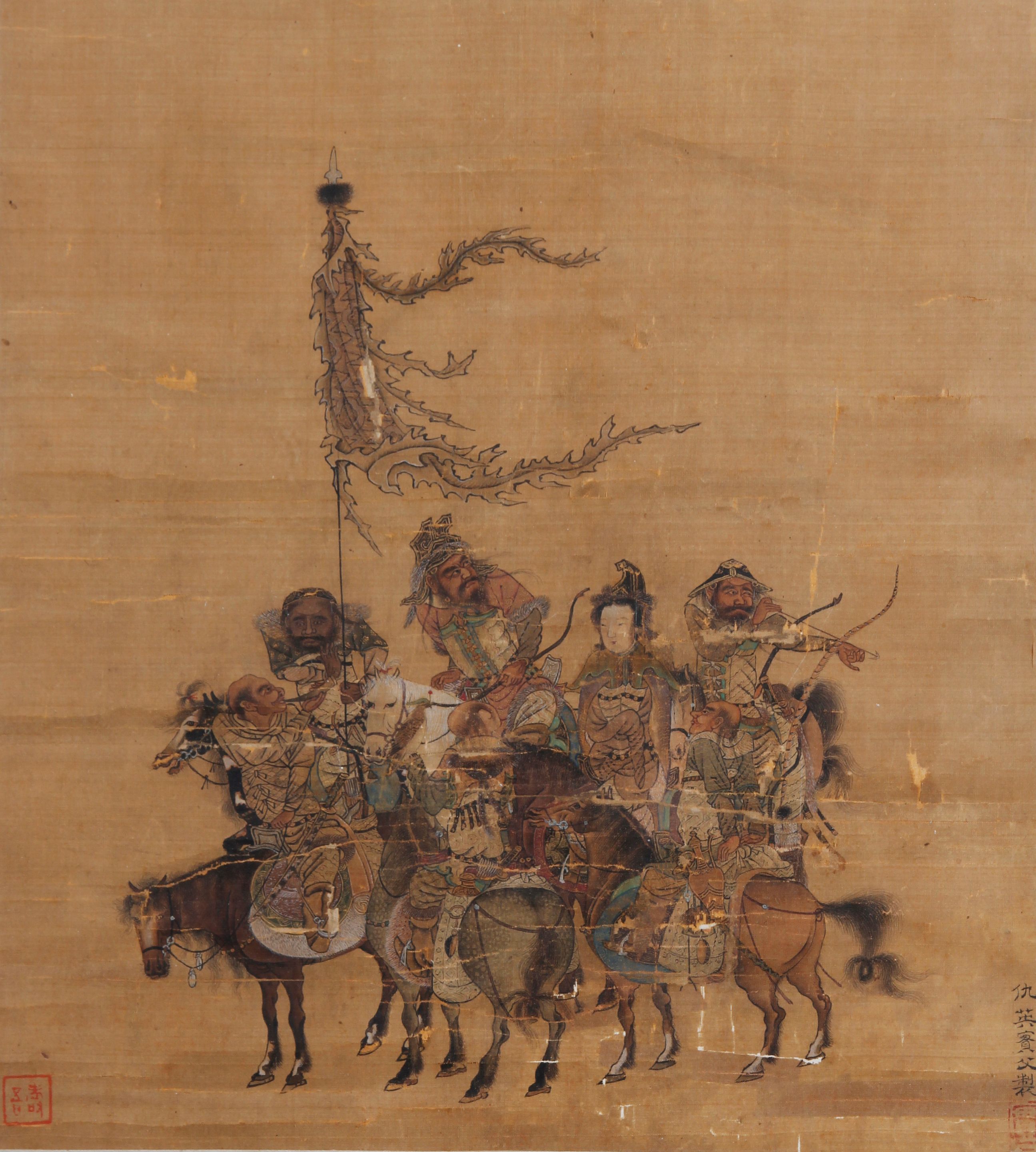 Bonhams : A Chinese painting of Lady Wenji, after Qui Ying (1482-1559 ...
