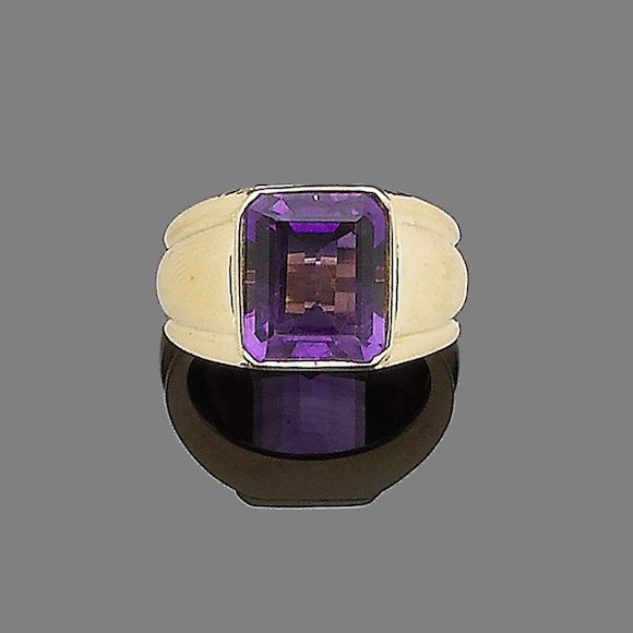 Bonhams : An amethyst ring, by Boucheron