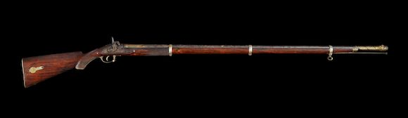 Bonhams : A percussion Gun with fine gold koftgari watered steel Mughal ...