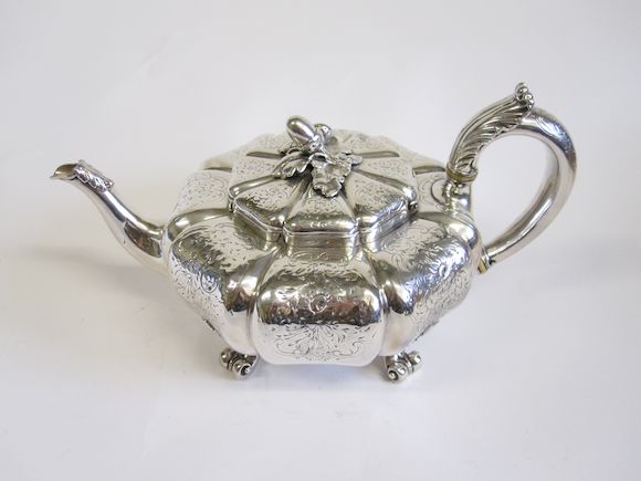 Bonhams : An early Victorian silver teapot By John Mortimer and John ...