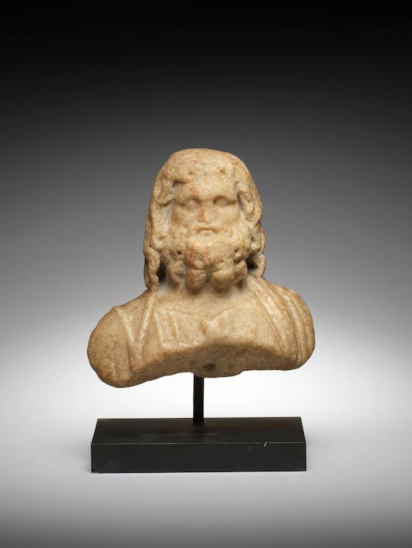 Bonhams : A Hellenistic marble bust of Zeus Serapis