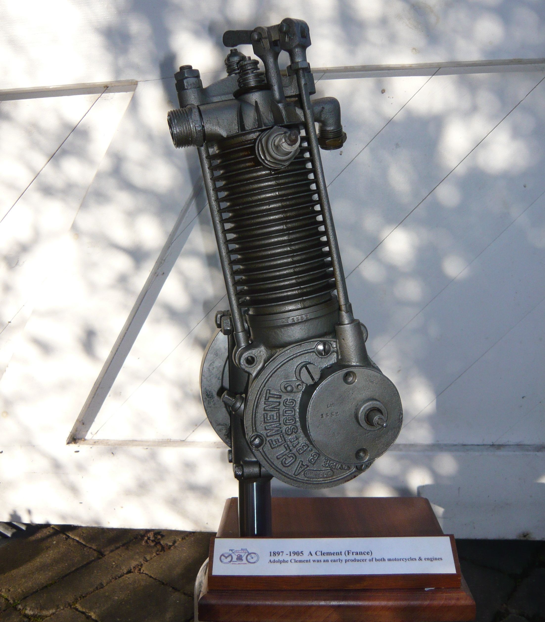 Bonhams Cars : An early Adolphe Clément aiv/ohev bicycle attachment ...