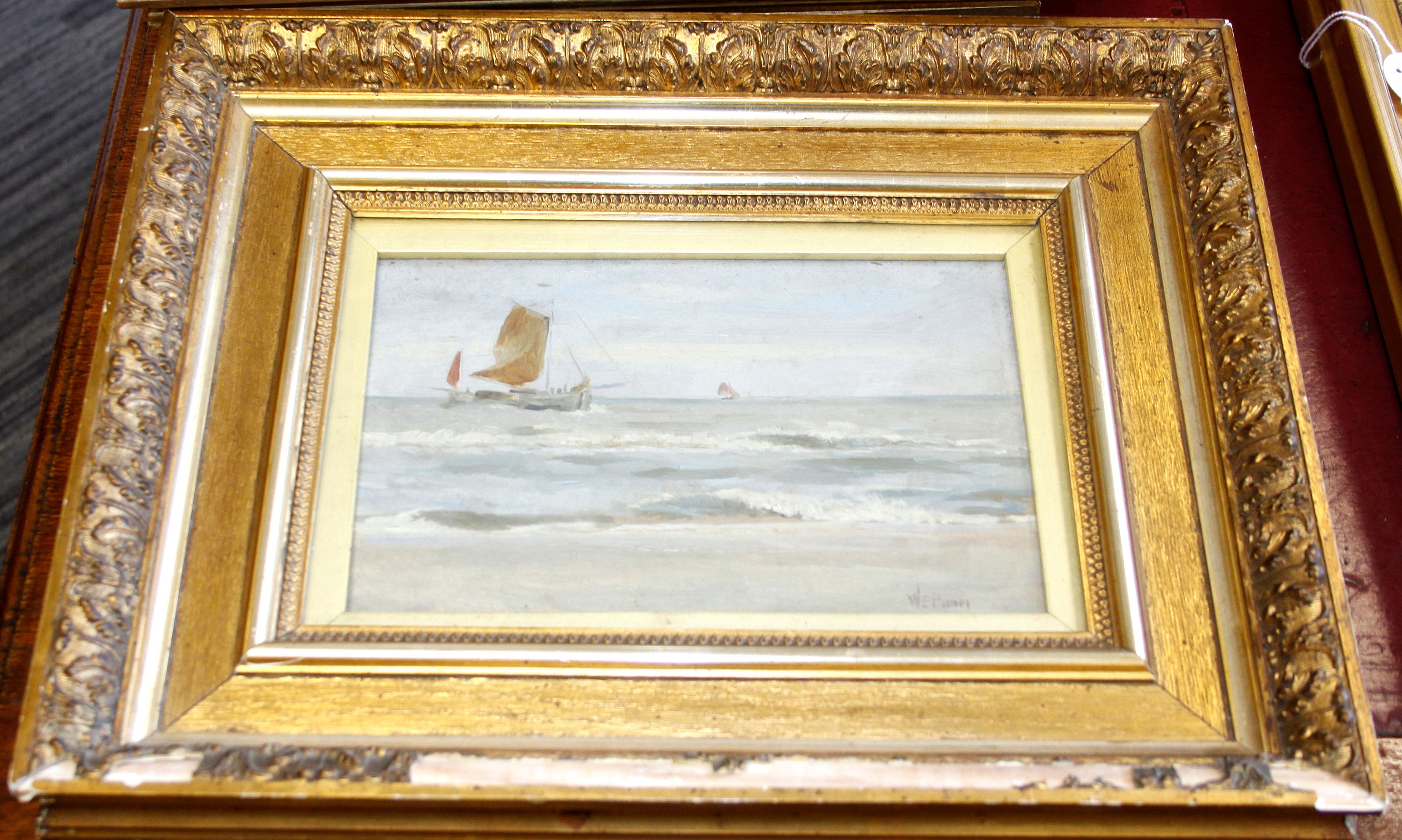 Bonhams : William Edwin Pimm (British, 1863-1952) Coastal scene with ...