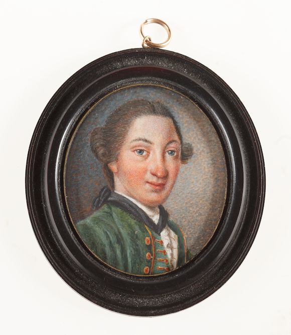 Bonhams : English School, circa 1760 A Gentleman, wearing green coat ...