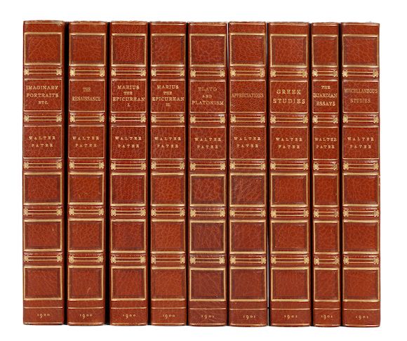 Bonhams : BINDINGS PATER (WALTER) The Works, 9 vol. (including Guardian ...