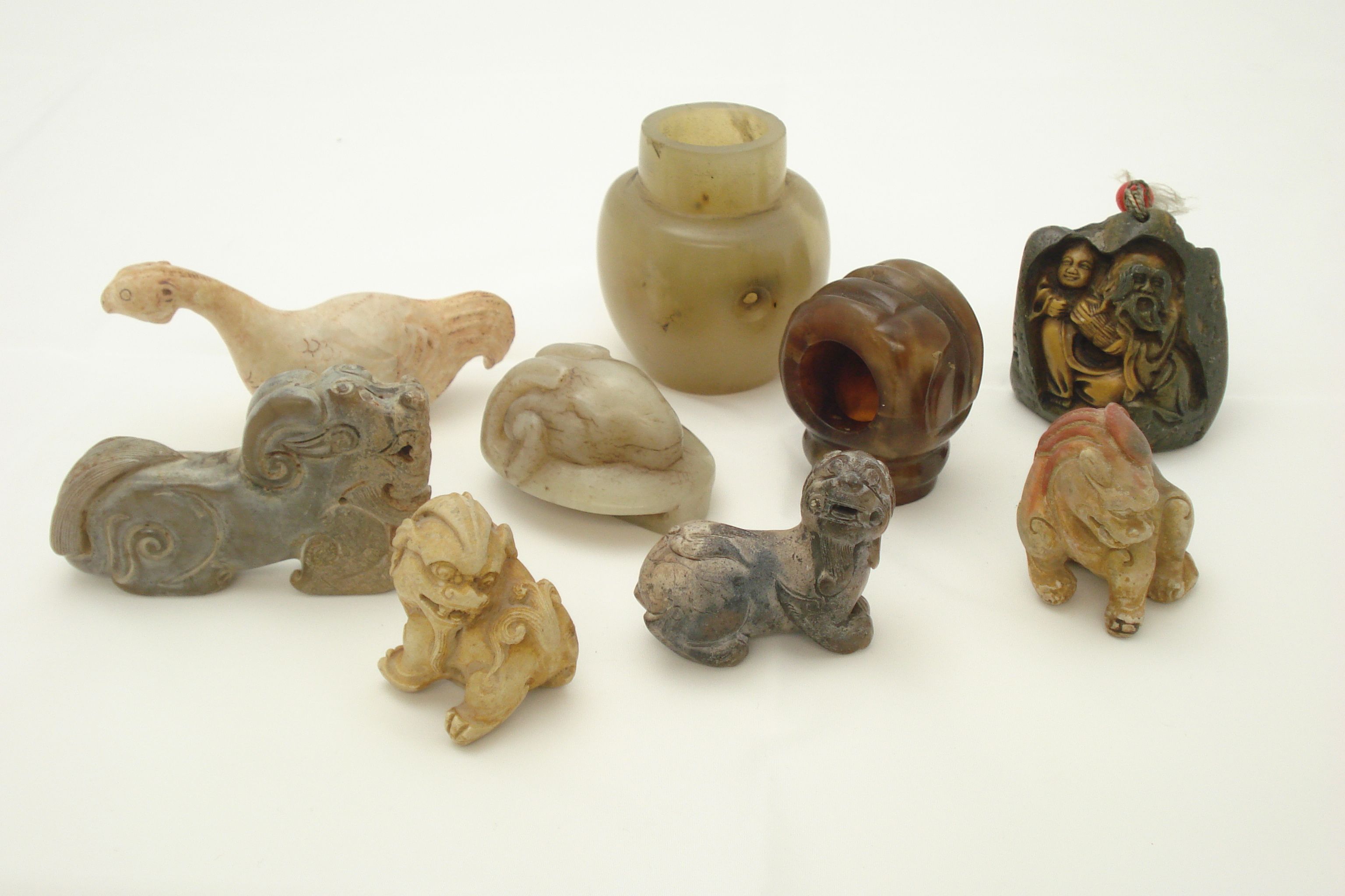 Bonhams : A collection of carved stone items