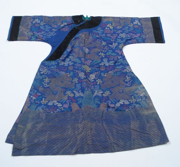 Bonhams : A silk machine embroidered robe 20th century