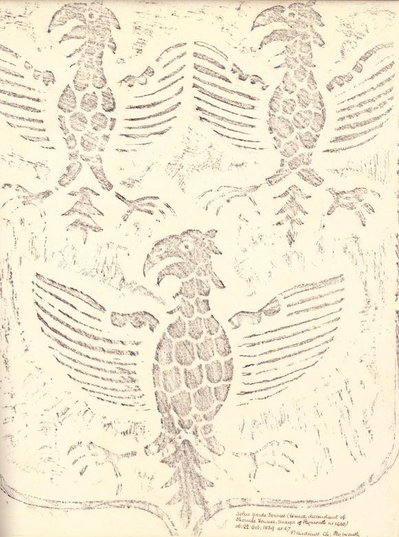 Bonhams : DEVON - BRASS RUBBINGS [Collection of Heraldic Rubbings from ...