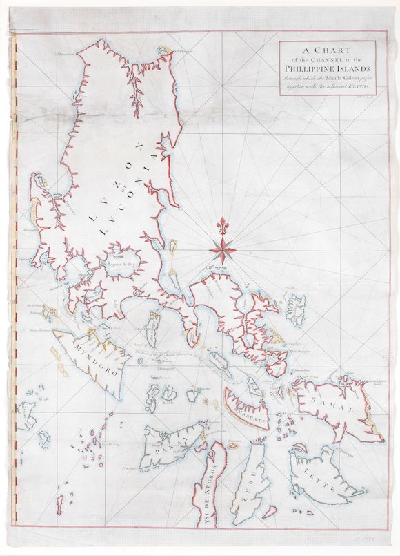 Bonhams : PHILIPPINES ANSON (GEORGE) A Chart of the Channel in the ...