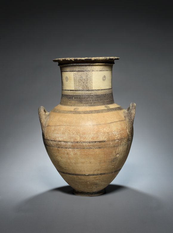 Bonhams : A large Cypriot pottery amphora