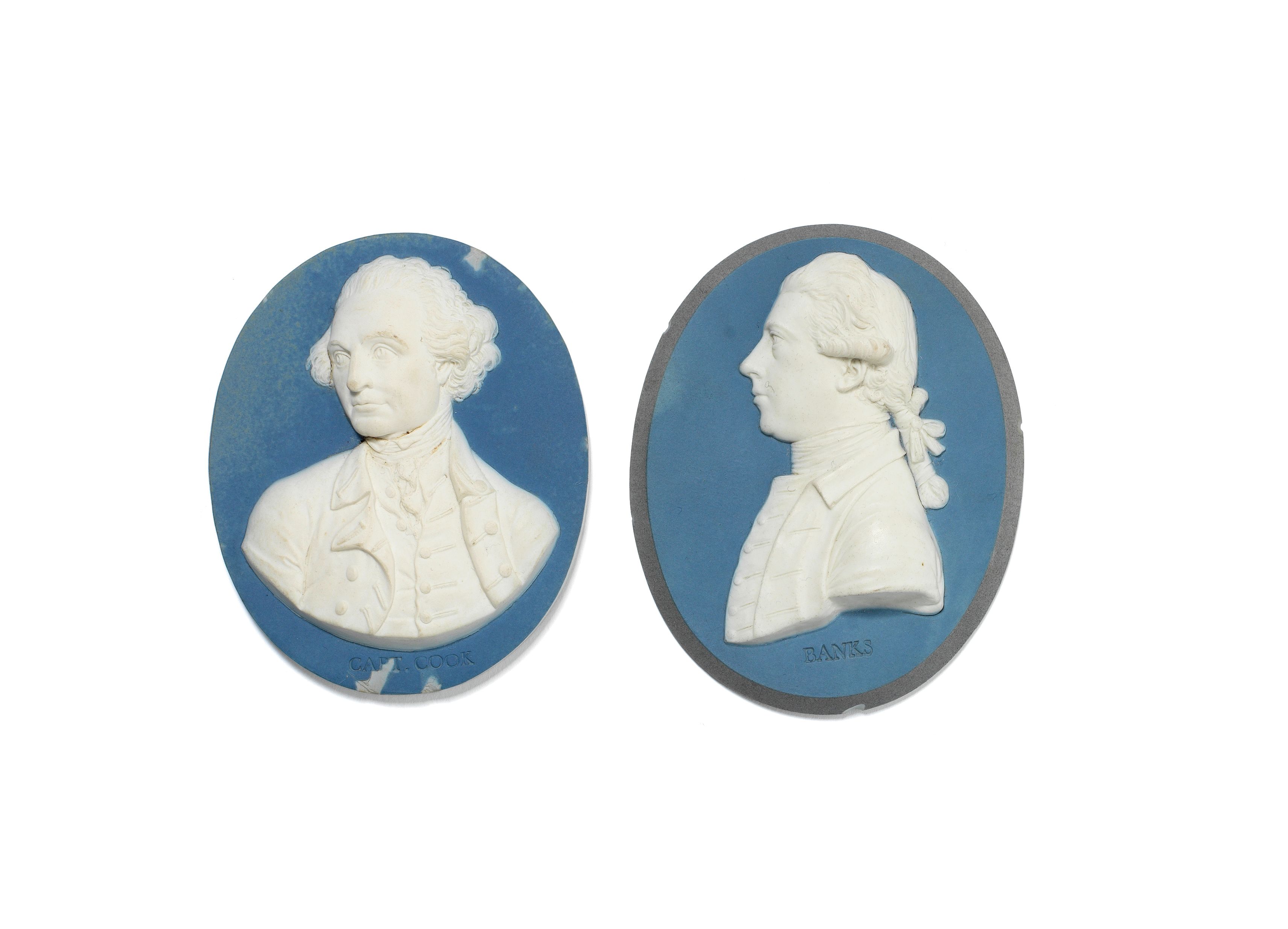 Bonhams : Two Wedgwood and Bentley medallions of Captain James Cook and ...